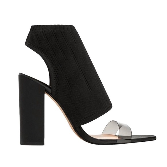 Zara | Shoes | Zara Stretch Knit Block Heel Sandals | Poshmark